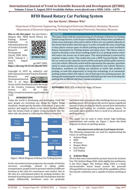 SMART CAR-PARKING SYSTEM USING IOT | PPTX