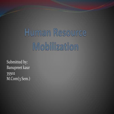 human resource mobilization | PPTX