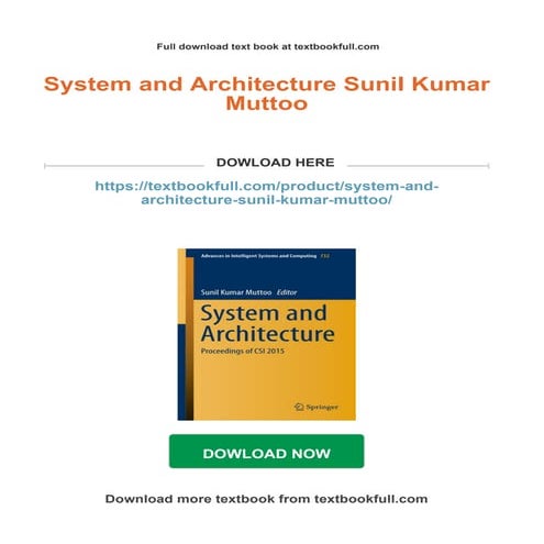 System and Architecture Sunil Kumar Muttoo | PDF