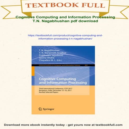 Cognitive Computing and Information Processing T.N. Nagabhushan | PDF