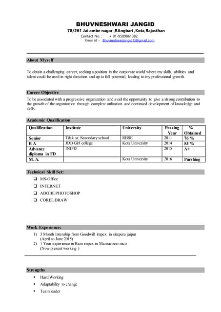 Ramniwas CV | DOCX | Programming Languages | Computing