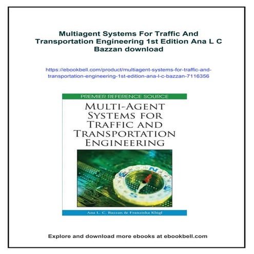Multiagent Systems For Traffic And Transportation Engineering 1st ...