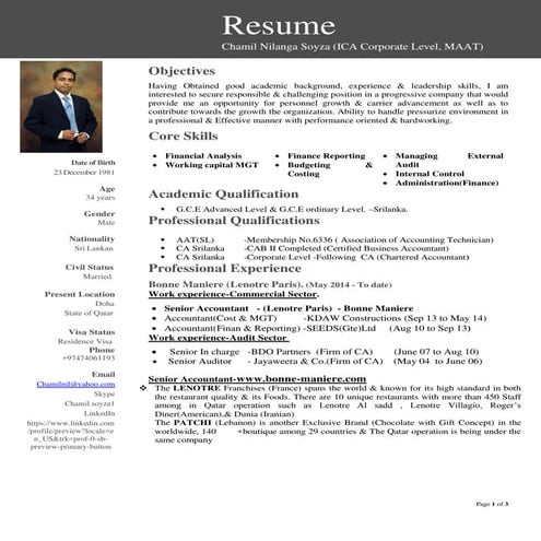 Resume _ Chamil PDF New | PDF
