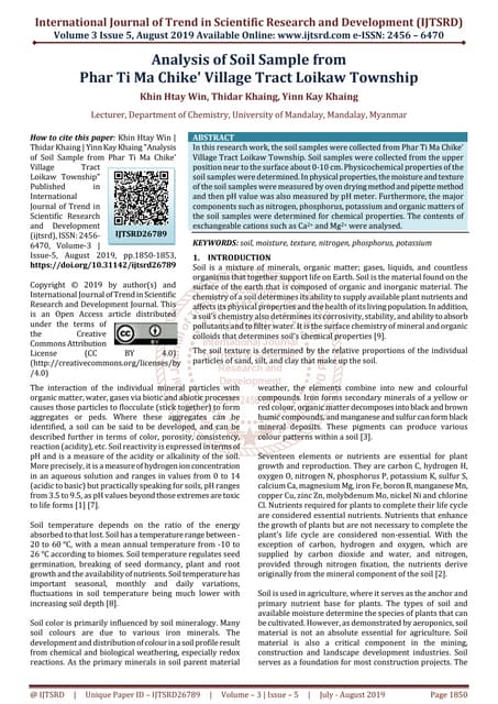 Forensic analysis of soil | PPTX | Gardening | Home & Garden