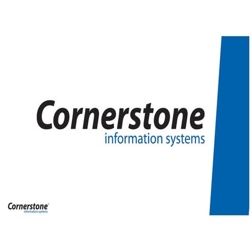Cornerstone Information Systems | PDF