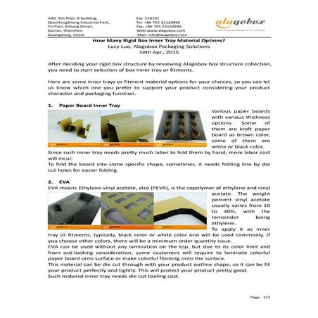 resources-how many rigid box inner tray material options | PDF