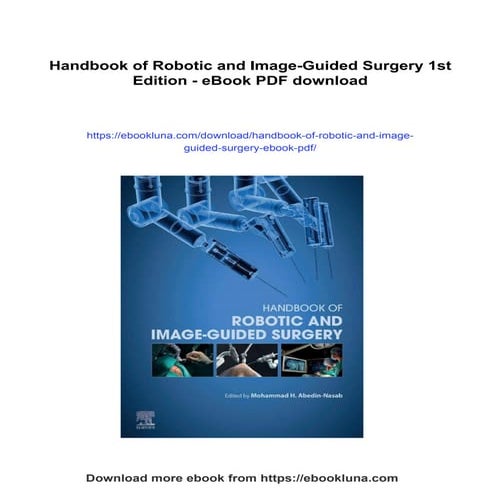 Handbook of Robotic and Image-Guided Surgery 1st Edition - eBook PDF | PDF