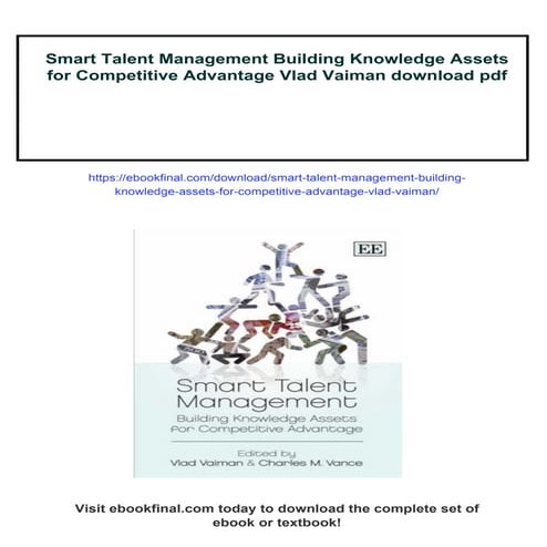 Smart Talent Management Building Knowledge Assets for Competitive ...