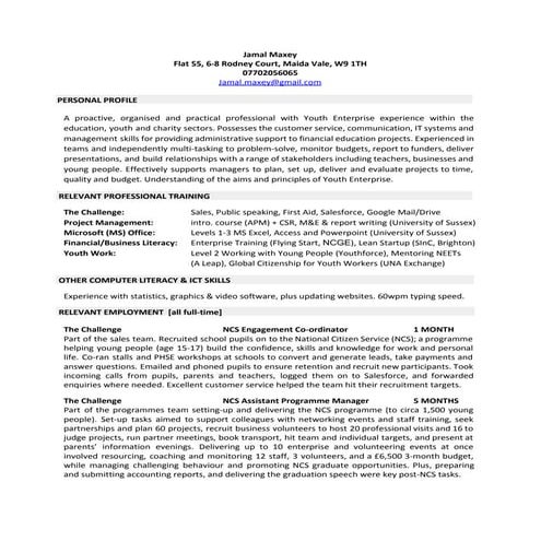 Hannah Stewart CV | PDF