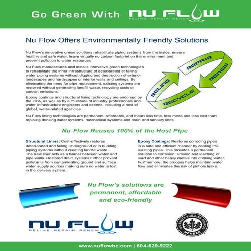 Go Green With Nu Flow | PDF