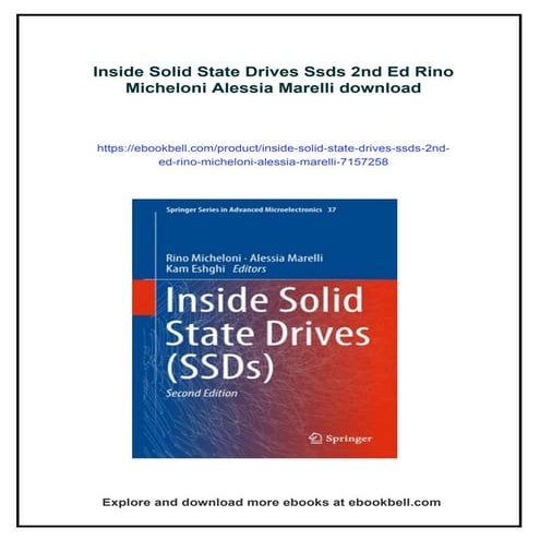 Inside Solid State Drives Ssds 2nd Ed Rino Micheloni Alessia Marelli | PDF