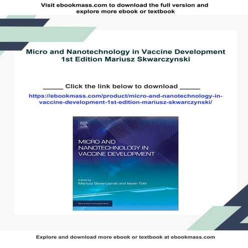 Micro and Nanotechnology in Vaccine Development 1st Edition Mariusz ...