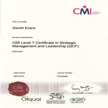 CMI Level 7 Cert in Strategic Management and Leadership | PDF