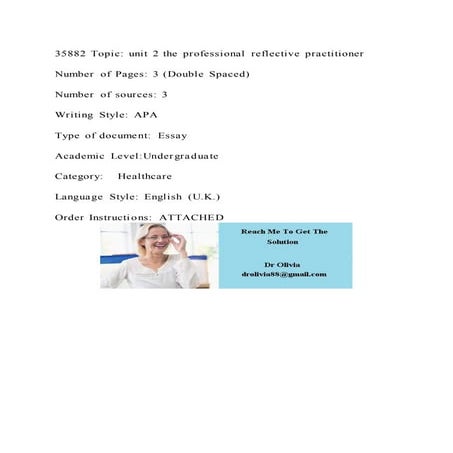 35882 Topic unit 2 the professional reflective practitionerNumb | PDF