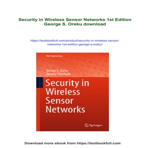 Security in Wireless Sensor Networks 1st Edition George S. Oreku | PDF