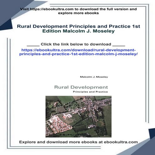 Rural Development Principles and Practice 1st Edition Malcolm J ...