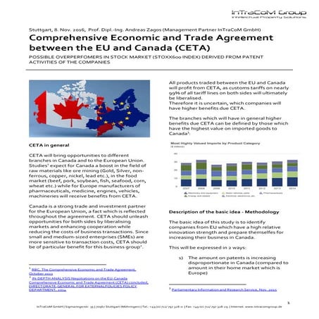 CETA: General Presentation | PDF