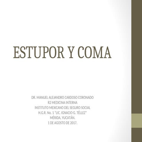 Estado de coma y criterios de muerte cerebral | PPTX