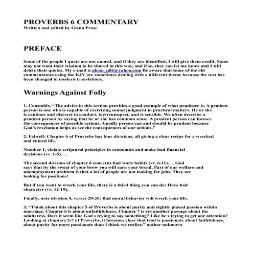 35971783 proverbs-6-commentary | PDF