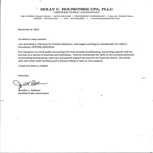 CPA reference letter | PDF