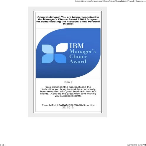 Manager's Choice Award | PDF