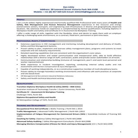 Little Ken Resume Version 040516. Version.A | PDF | Free Download