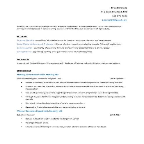 Bethany Elmhurst Resume March 2016 (1) | DOCX