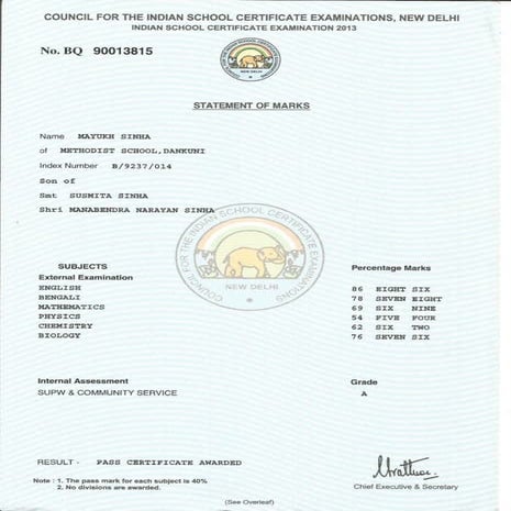 12th marksheet | PDF