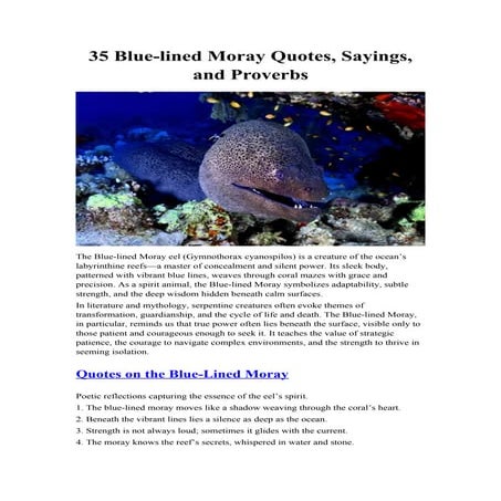 35 Blue-lined Moray Quotes, Sayings, and Proverbs.docx