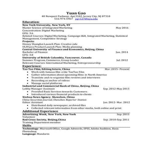 ANNIE Resume s | PDF