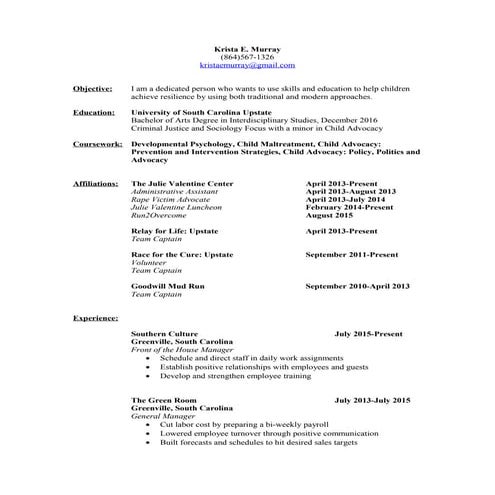 Emily Murphy-Resume | PDF