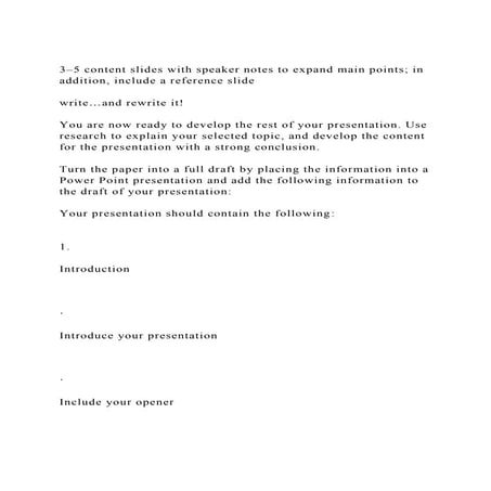 3–5 content slides with speaker notes to expand main points; in ad.docx