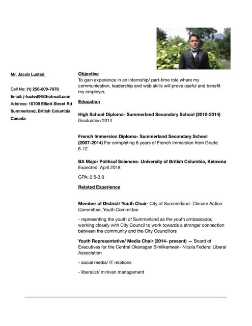 Resume Spring 2016 | PDF