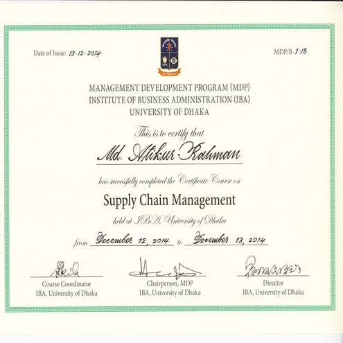 IBA Certificate | PPT