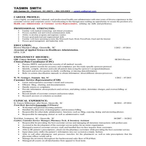 Immigration Case Manager / Customs Enforcement Resume with References | PDF