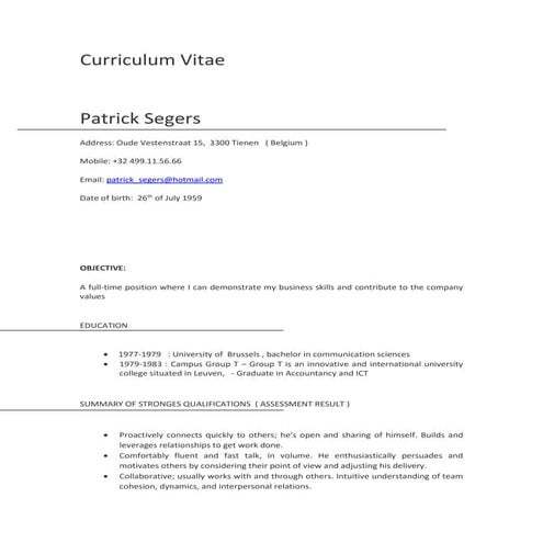 Resume_Patrick.Segers | PDF