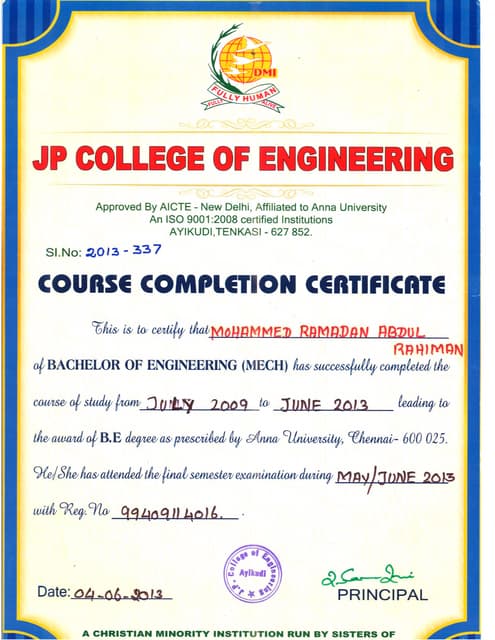 Q.C Engineer Experience Certificate from Techshore | PDF