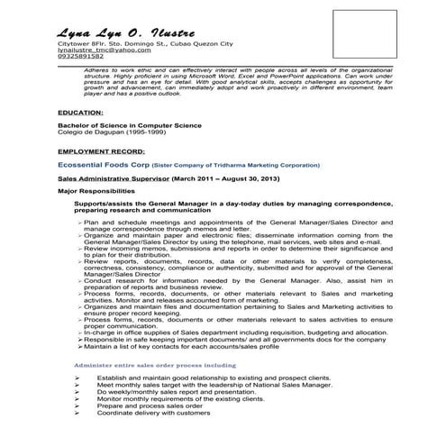 LYNA's UPDATED CV1 | DOC