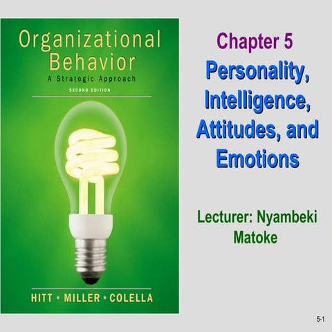 ORGANIZATIONAL BEHAVIOUR LECTURE 3 -ATTITUDES,PERCEPTIONS,VALUES | PPT