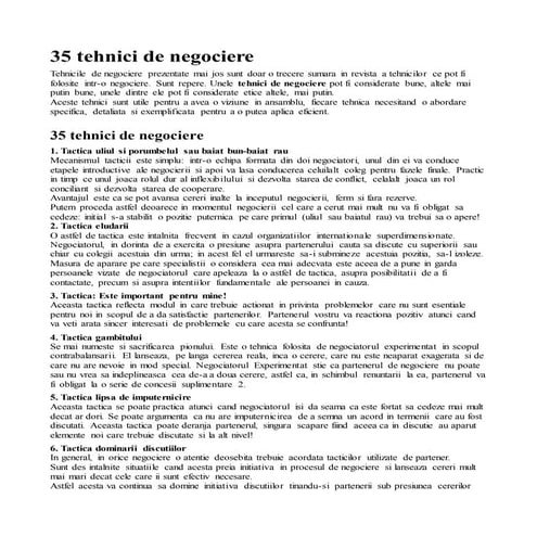 35 tehnici de_negociere | PDF