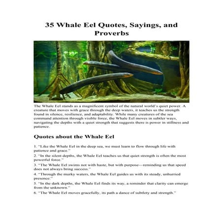 35 Whale Eel Quotes, Sayings, and Proverbs.docx