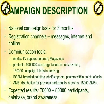 Bonduelle, 360 - Consumer Promotional Campaign | PDF