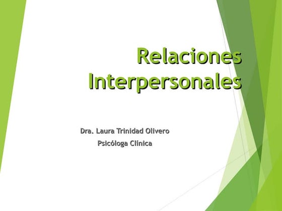 RELACIONES INTERPERSONALES EN EL TRABAJO | PPT