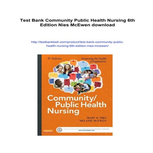 Test Bank Community Public Health Nursing 6th Edition Nies McEwen | PDF