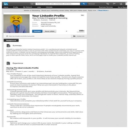 LinkedIn Profile Guide #2 - Humanised | PDF | Social Networking | Internet