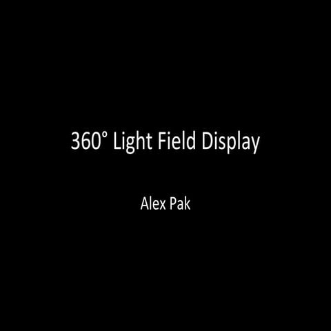 360° light field | PPT
