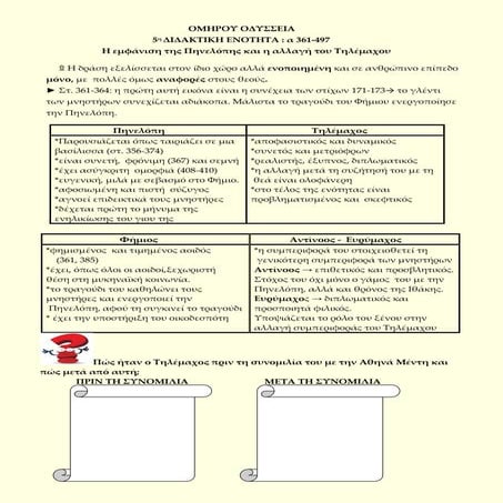 5η ενότητα, Οδύσσεια | PDF