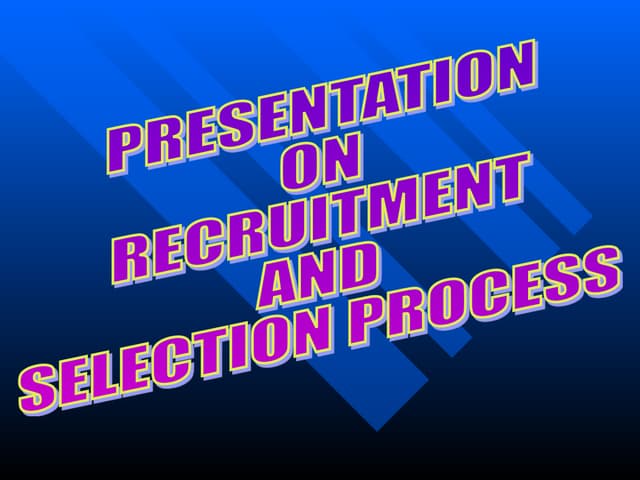 Recruitment and selection in government service | PDF