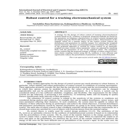 Robust control for a tracking electromechanical system | PDF | Radio ...
