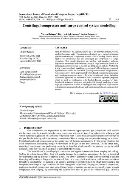 Gas Compression Stages – Process Design & Optimization | PDF